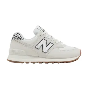 NEW BALANCE 574 Leopard Sneakers - White