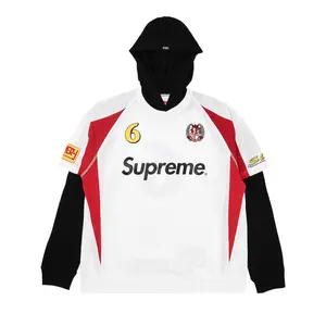 Supreme Hooded Soccer Jersey - White