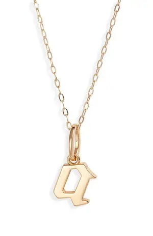 MIRANDA FRYE Customized Initial Pendant Necklace Gold - A