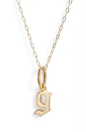 MIRANDA FRYE Customized Initial Pendant Necklace Gold - G