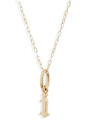 MIRANDA FRYE Customized Initial Pendant Necklace Gold - I