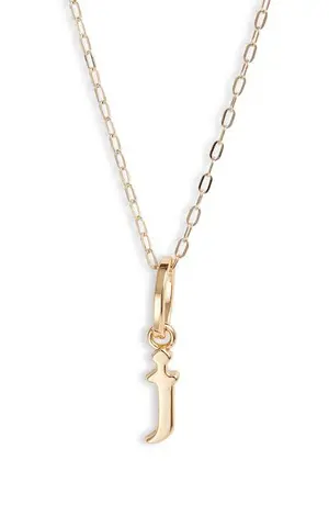 MIRANDA FRYE Customized Initial Pendant Necklace Gold - J