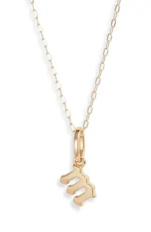 MIRANDA FRYE Customized Initial Pendant Necklace Gold - M