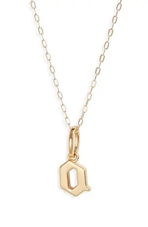 MIRANDA FRYE Customized Initial Pendant Necklace Gold - O