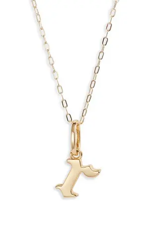 MIRANDA FRYE Customized Initial Pendant Necklace Gold - R