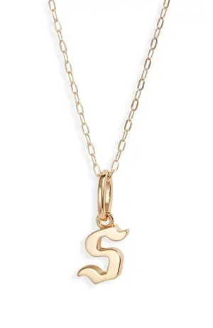 MIRANDA FRYE Customized Initial Pendant Necklace Gold - S
