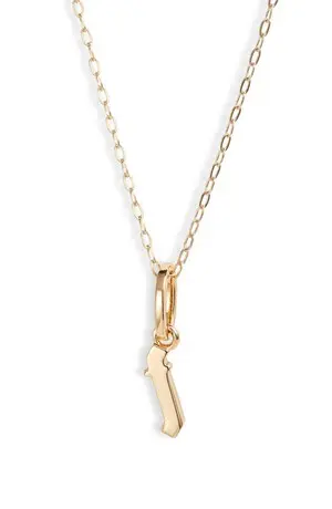 MIRANDA FRYE Customized Initial Pendant Necklace Gold - T