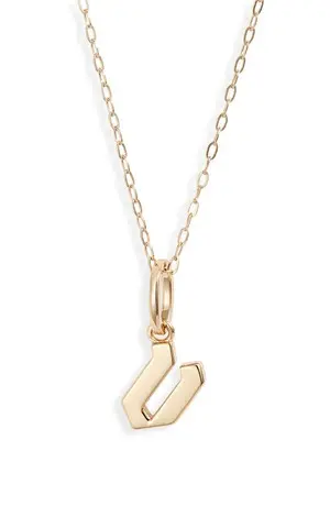 MIRANDA FRYE Customized Initial Pendant Necklace Gold - V