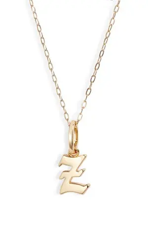 MIRANDA FRYE Customized Initial Pendant Necklace Gold - Z