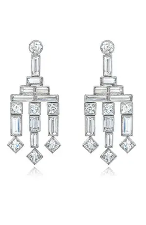 MINDI MOND Frenchie Diamond Chandelier Earrings - Platinum