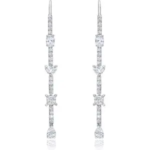 MINDI MOND Diamond Drop Earrings - White Gold/diamond