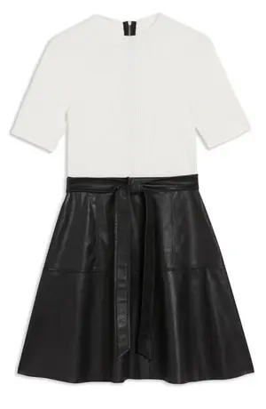 Ted Baker London Olivia Mixed Media Mini Dress