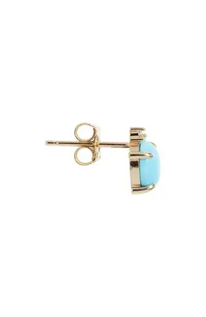 POPPY FINCH Turquoise Diamond Stud Earrings
