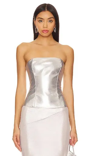 Superdown Novi Faux Leather Corset
