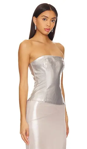 Superdown Novi Faux Leather Corset