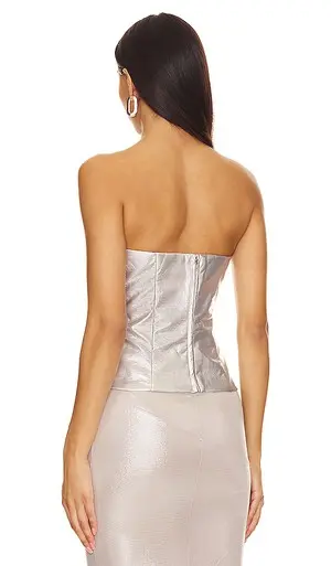 Superdown Novi Faux Leather Corset