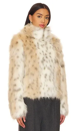 UNREAL FUR Faux Fur Jacket - Snow Leopard