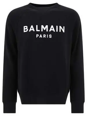 Balmain Paris Cropped Sweatshirt - Black