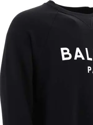 Balmain Paris Cropped Sweatshirt - Black