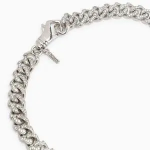 Emanuele Bicocchi 925 Sterling Silver Crystal Chain Necklace