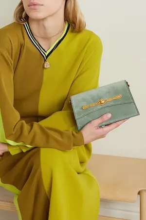 METIER Fernando Jorge Roma Mini Embellished Suede Shoulder Bag