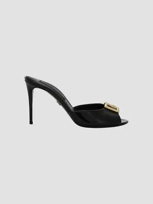 Dolce & Gabbana 90mm Leather Logo Mules
