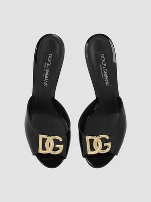 Dolce & Gabbana 90mm Leather Logo Mules