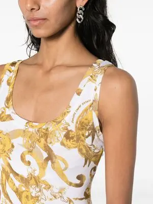 Versace Barocco-print Midi Dress