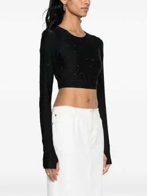Versace Crystal-embellished Crop Top