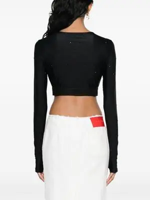Versace Crystal-embellished Crop Top