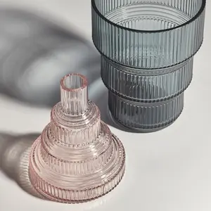 KOSTA BODA Pavilion Vase, Small - Pink