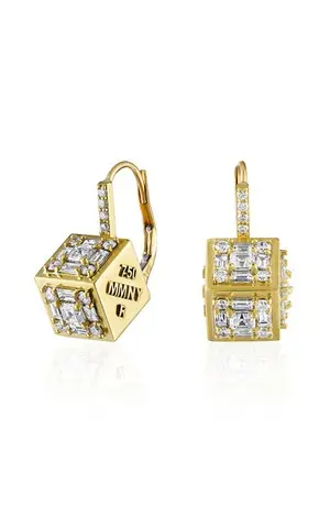 MINDI MOND Clarity 3d Diamond Drop Earrings
