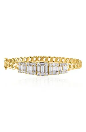MINDI MOND Clarity 5 Cube Diamond Link Bracelet - 18k Yellow Gold