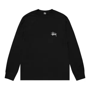 StÜssy Basic Pigment Dyed Long-sleeve Tee - Black