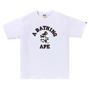 A BATHING APE Abc Camo College Tee - White