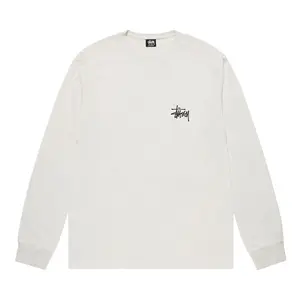 StÜssy Basic Pigment Dyed Long-sleeve Tee 'natural - White