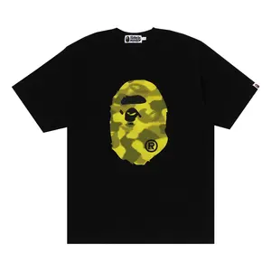 A BATHING APE Radiation Camo Big Ape Head Tee - Black
