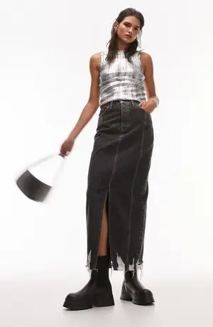 Topshop Metallic Tank Top