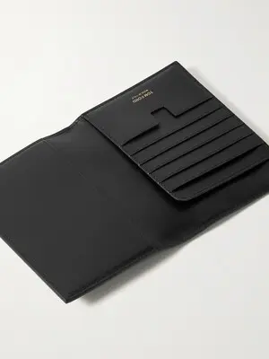 TOM FORD Croc-effect Glossed-leather Passport Holder