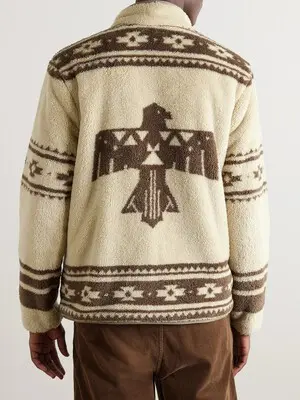 Faherty Brand Reversible Shell And Printed Recycled-fleece Jacket