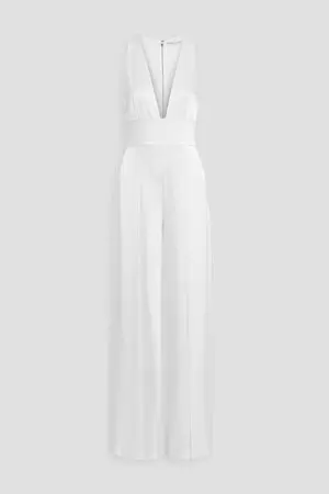 White Satin Jumpsuits