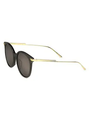 Bottega Veneta Combi 54mm Round Sunglasses