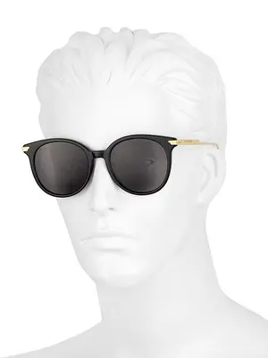 Bottega Veneta Combi 54mm Round Sunglasses