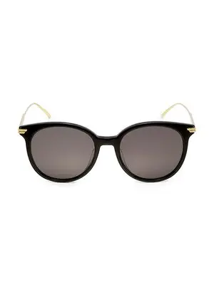 Bottega Veneta Combi 54mm Round Sunglasses