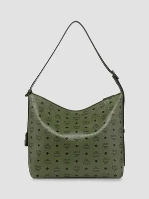 Mcm Aren Visetos Monogram Hobo Bag