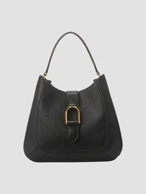 Ralph Lauren Welington Calfskin Shoulder Bag - Black