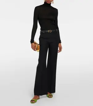 TOM FORD Whitney Snake-effect Leather Slides - Green