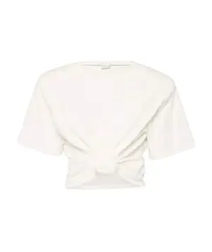 Magda Butrym Gathered Cotton Jersey Top - White