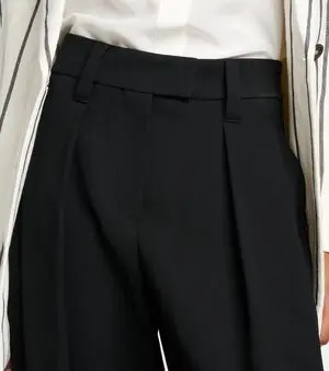 Brunello Cucinelli High-rise Gabardine Wide-leg Pants
