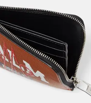 Moncler X Palm Angels Leather Card Holder - Black | Editorialist